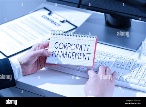 Writing Displaying Text Corporate Management Business Approach All Levels Of Managerial