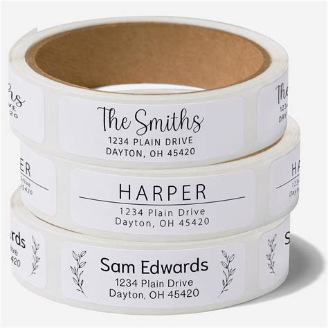 Return Address Labels Roll Personalized Address Label