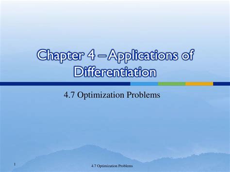 Ppt Chapter 4 Applications Of Differentiation Powerpoint Presentation Id 2507274