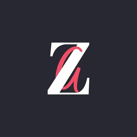 Logotipo de la letra ZG perfectamente mezclado Iniciales Diseño del logotipo de la carta ZG