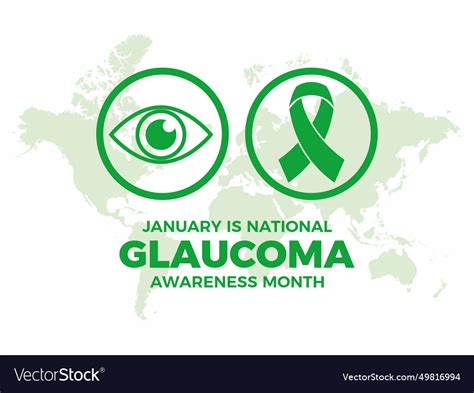 Glaucoma Awareness Month Poster Royalty Free Vector Image