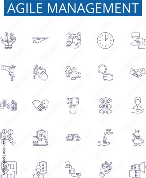 Agile Management Line Icons Signs Set Design Collection Of Agile Management Scrum Sprint