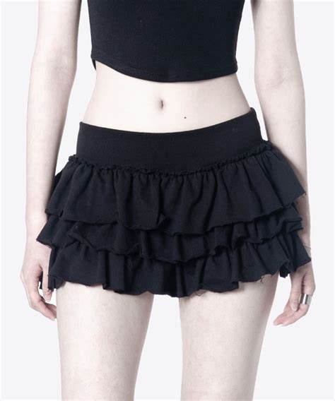 프릴 밴딩 로우라이즈 미니 캉캉치마