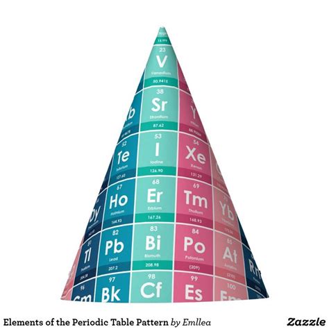 Elements Of The Periodic Table Pattern Party Hat Zazzle