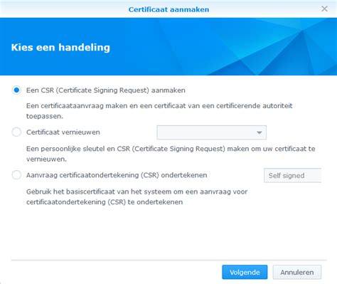 Synology Dsm6 Aanmaken Csr