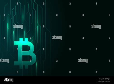 Digital Bitcoin Glowing Background Design Stock Vector Image And Art Alamy