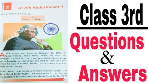 Dr Apj Abdul Kalam Part I Chapter 2 Questions Answers Class