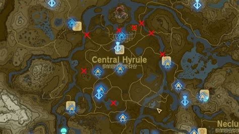 Great Hyrule Forest Region Map Korok Seed Locations Shrines And