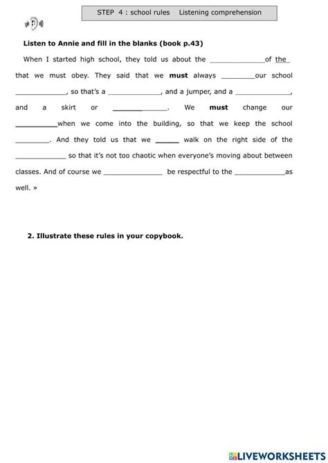 School Rules Free Interactive Worksheets 883326