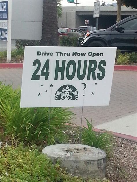 24 Hour Starbucks Drive Thru Now Open