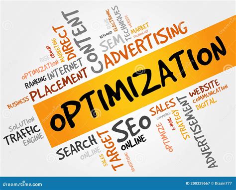 Optimization Word Cloud Stock Illustration Illustration Of Crossword