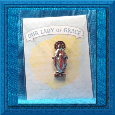 Our Lady Of Grace Miraculous Medal 1 Inch Italian Pendant £550