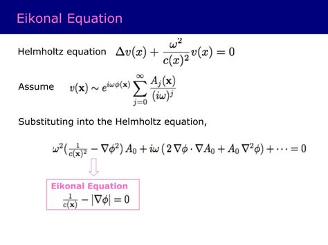 Ppt 2d Complex Valued Eikonal Equation Powerpoint Presentation Free