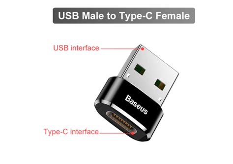 Baseus USB To Type C OTG Adapter Fast Quick Audio
