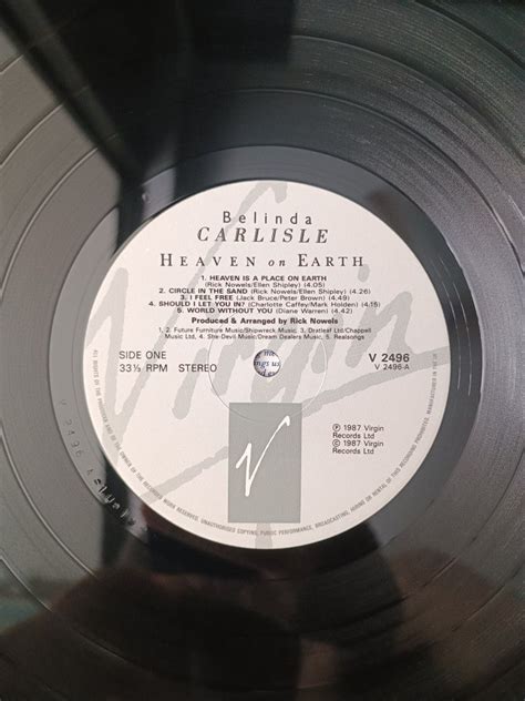 Belinda Carlisle Heaven On Earth Vinyl Lp Record Hobbies And Toys Music