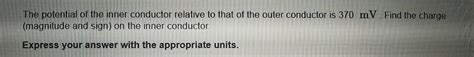 Solved A Cylindrical Capacitor Has An Inner Conductor Of