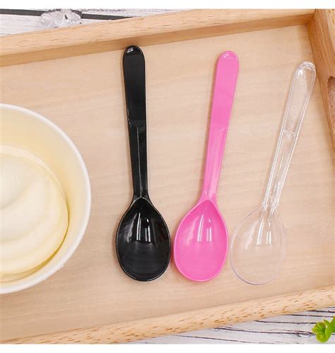 일회용 아이스크림스푼대 100개 개별 컷팅포장 12cm 티몬