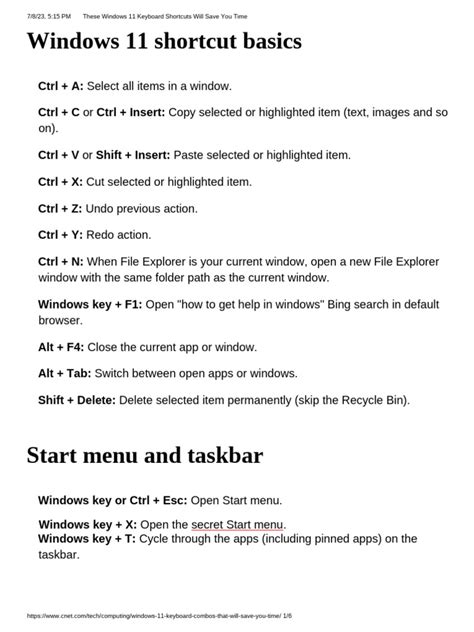 These Windows 11 Keyboard Shortcuts Will Save You Time Pdf Cursor