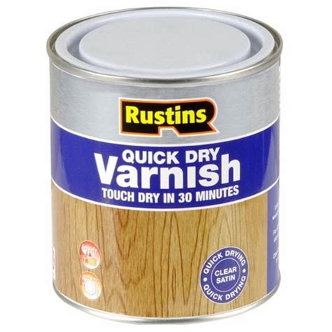 RUSTINS QUICK DRY VARNISH CLEAR SATIN 500ML Order Online Smiths Timber Merchants