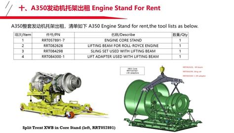 A350 Engine Stand For Rent： Rrt057891 7 Engine Core Stand Rrt082626