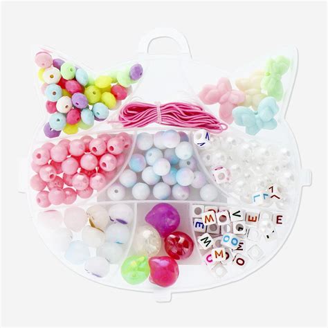 Cat Shaped Bead Set With String Flying Tiger Copenhagen