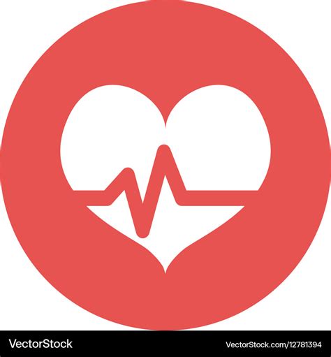 Heart Cardiogram Health Icon Image Royalty Free Vector Image