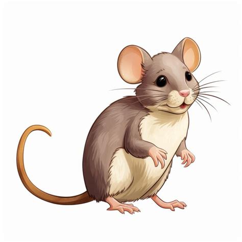 Premium Photo Mischievous Mouse A Whimsical Clipart Illustration In