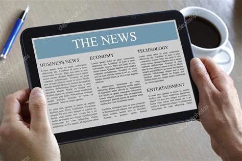 Digital tablet showing news — 스톡 사진 © BrianAJackson #24521733