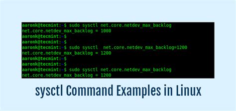 如何使用SYSCTL命令修改Linux内核变量
