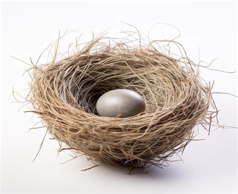 Premium Ai Image An Empty Birds Nest On A White Background