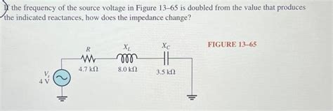 Solved The Frequency Of The Source Voltage In Figure Chegg
