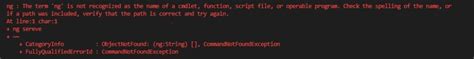 Errorthe Term Ng Is Not Recognized As The Name Of A Cmdlet Devops Consulting