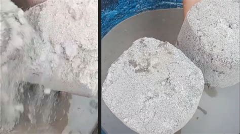 ASMR Reuse Cement Chunk S Shape S Crumbling Dipping In Water YouTube