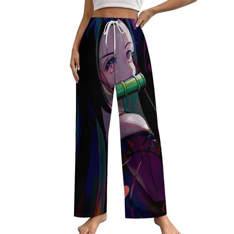 Cartoon Nezuko Kamado Womens Pajama Sleep Pants Home Sleeping Pants