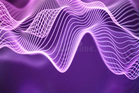 D Sound Waves Big Data Abstract Visualization Stock Vector Illustration Of Futuristic Lines