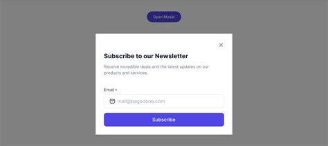 Tailwind CSS Modal Pagedone
