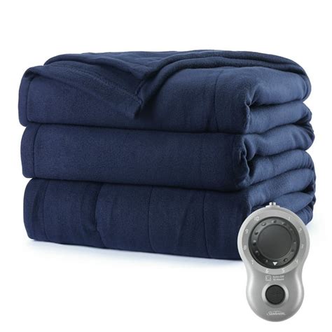 Heated Blanket Bedding Sunbeam Electric Blanket Twin Fleece