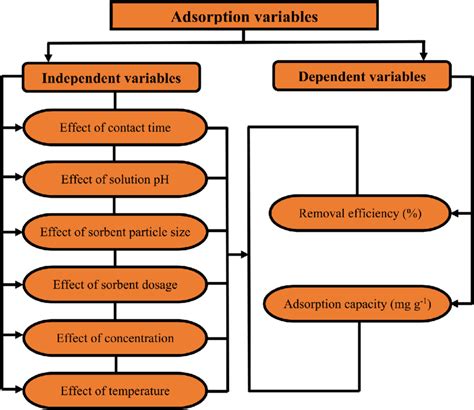 adsorption influencing independent variables as a function of two