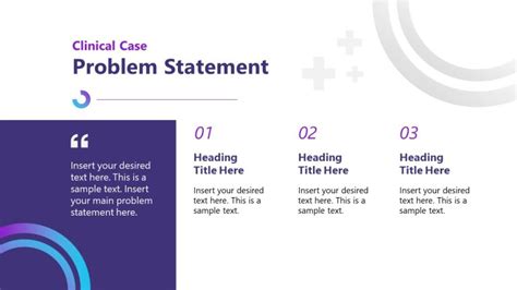 problem statement slide with three segments slidemodel