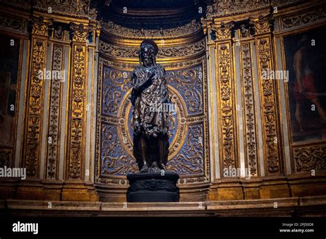 Donatellos Statue Of St John The Baptist In Siena Cathedral Italy