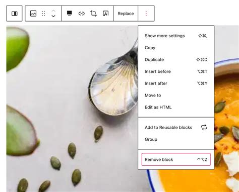 Make It Clearer How To Remove A Block · Issue 32085 · Wordpress