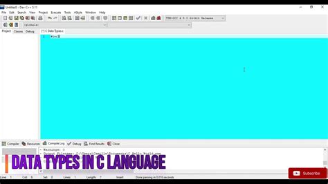 Data Type C Programming Language Tutorial 3 Youtube