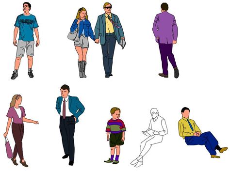 Human Figure Autocad Block Cadbull