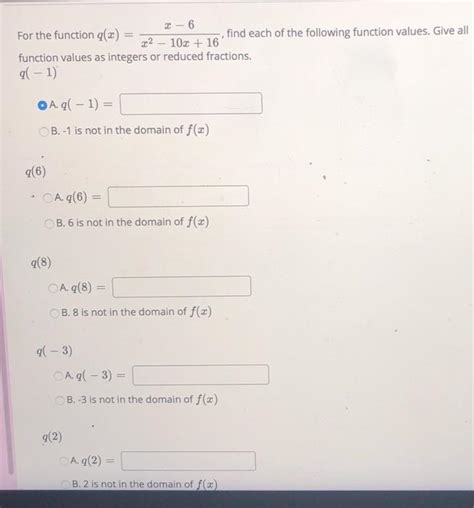 solved 6 for the function x find each of the following
