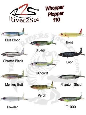 River2sea Whopper Plopper 110 Topwater Prop Bait Lure Choose Color
