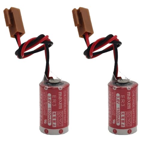 Amazon TOPMAO2個入り互換性あり にとって maxell ER3 3 6V 1100mAh 3 6V PLCリチウム電池