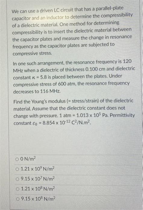 Solved We Can Use A Driven Lc Circuit That Has A