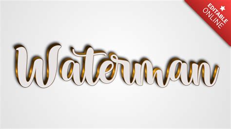 Waterman | Text Effect Generator | TextStudio