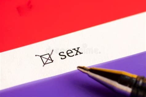 Checked Checkbox With Word Sex Questionnaire Concept Stock Image