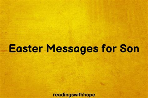 38 Easter Messages For Son